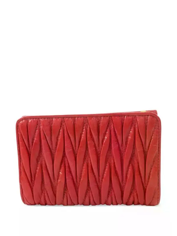 Miu Miu Matelassé Leather Trifold Wallet