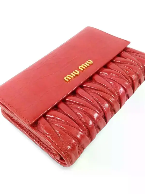Miu Miu Matelassé Leather Trifold Wallet