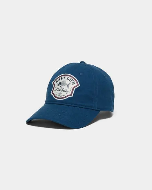 SALT LIFE Bone Fish Crest Hat - Washed Navy