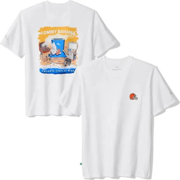 Tommy Bahama Cleveland Browns Tailgate State Of Mind T-shirt - White