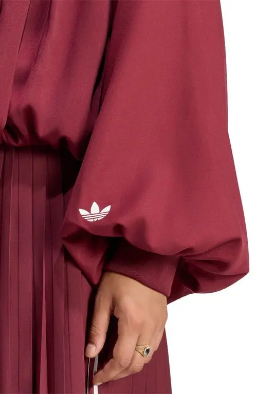 ADIDAS ORIGINALS Satin Pleated Track Top - Shadow Red