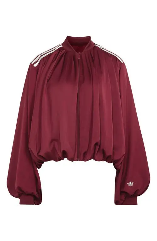 ADIDAS ORIGINALS Satin Pleated Track Top - Shadow Red