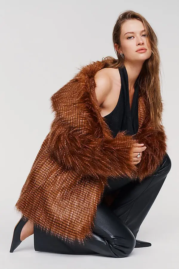 UNREAL FUR Field Of Dreams Faux Fur Coat Jacket
