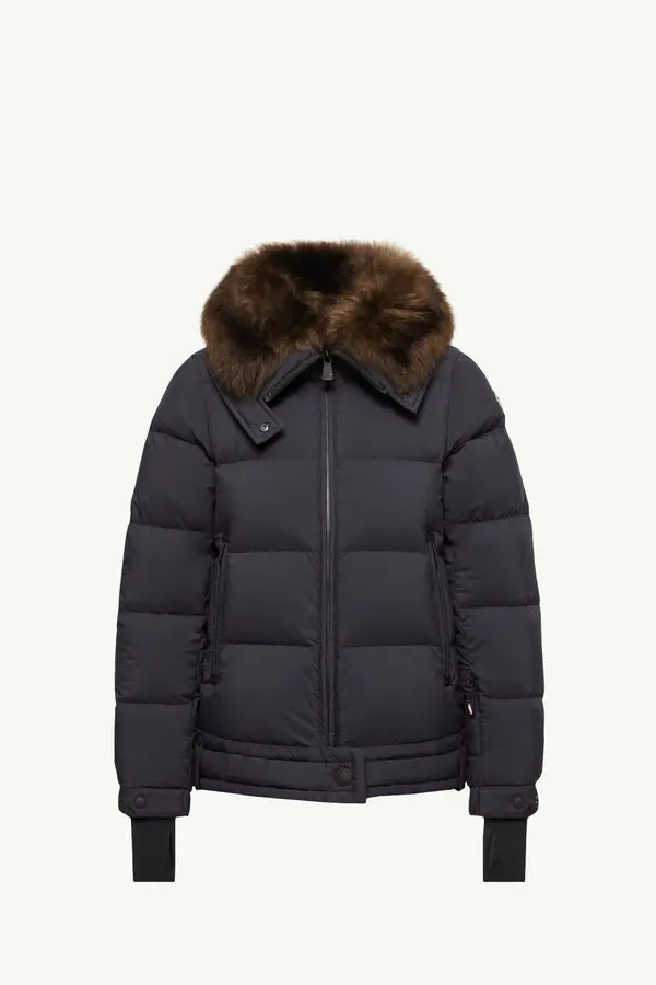 Moncler Arabbas Shearling-trimmed Down Ski Jacket