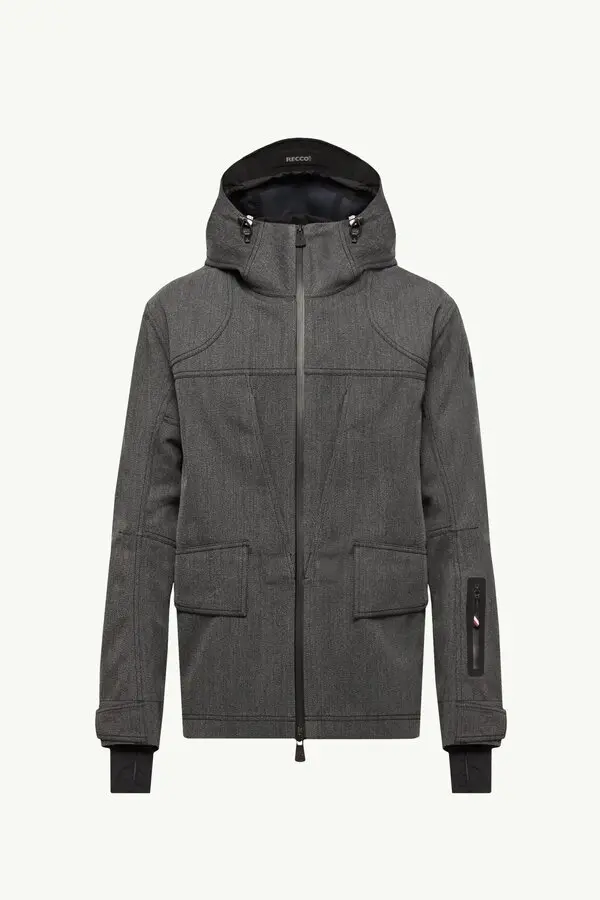 Moncler Ardiden Hooded Wool Ski Jacket - Grey