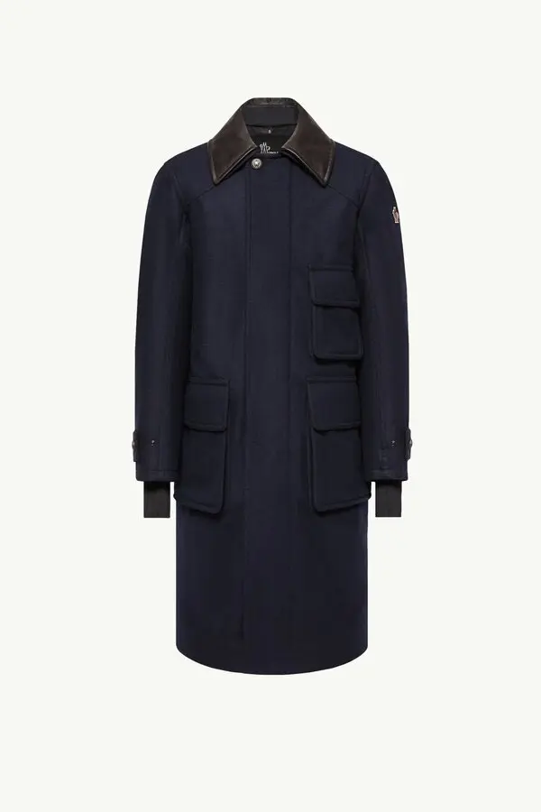 Moncler Villard Long Padded Jacket - Blue
