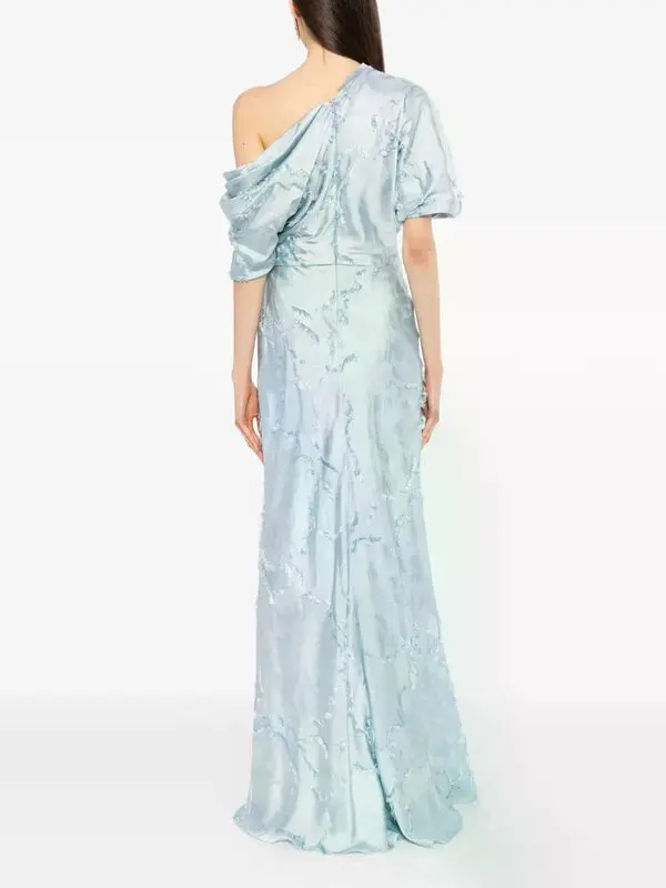 Amsale One-shoulder Fil-coupé Dress