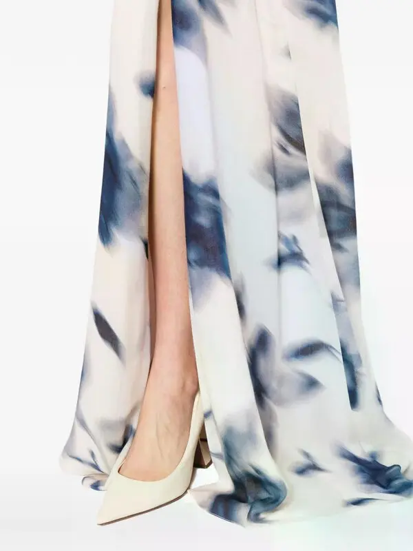 Amsale Floral-print Ruched Dress