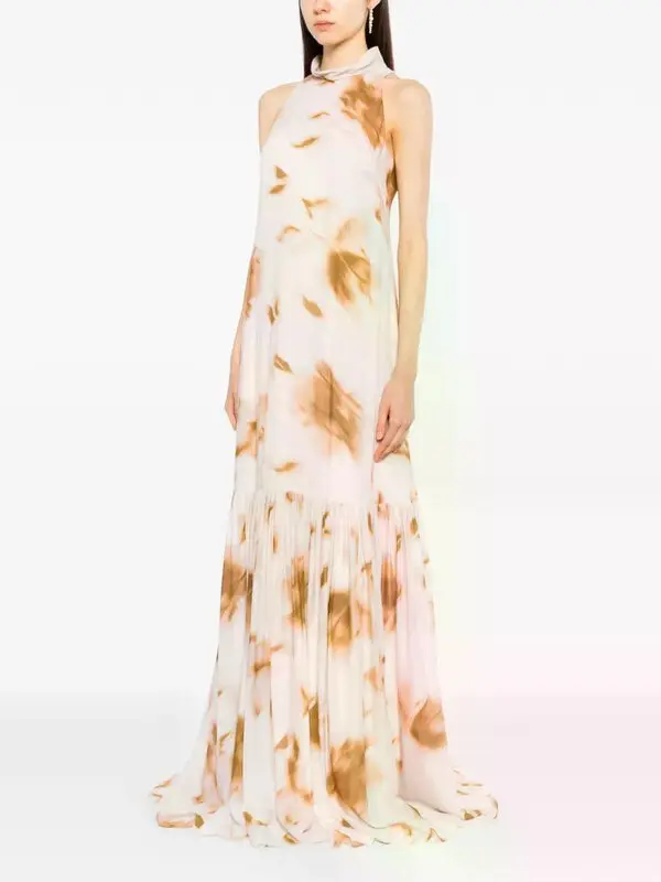 Amsale Floral-print Trapeze Dress