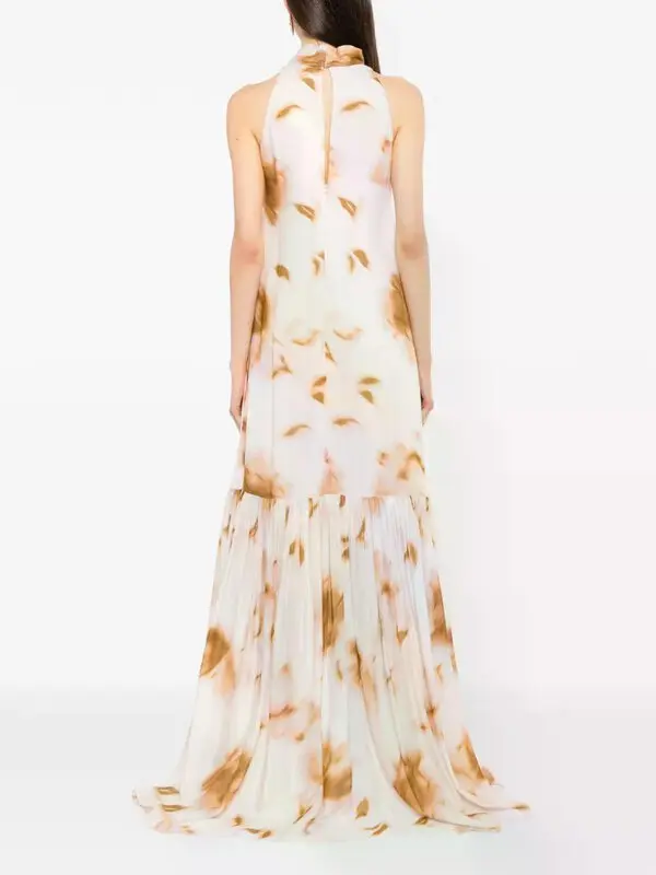Amsale Floral-print Trapeze Dress