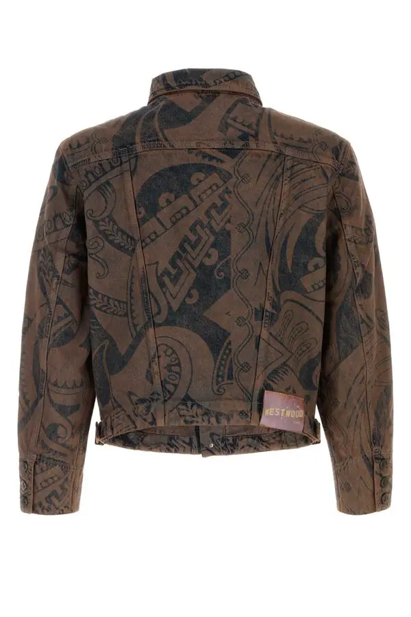 VIVIENNE WESTWOOD Printed Denim Stormrider Jacket