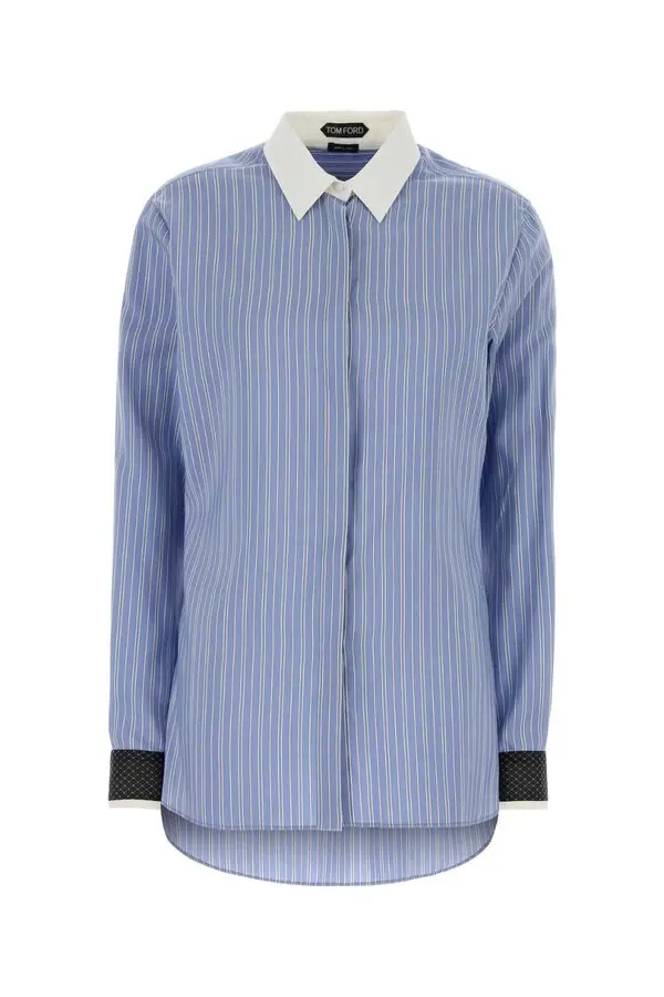 TOM FORD Embroidered Silk Shirt - Multicolor