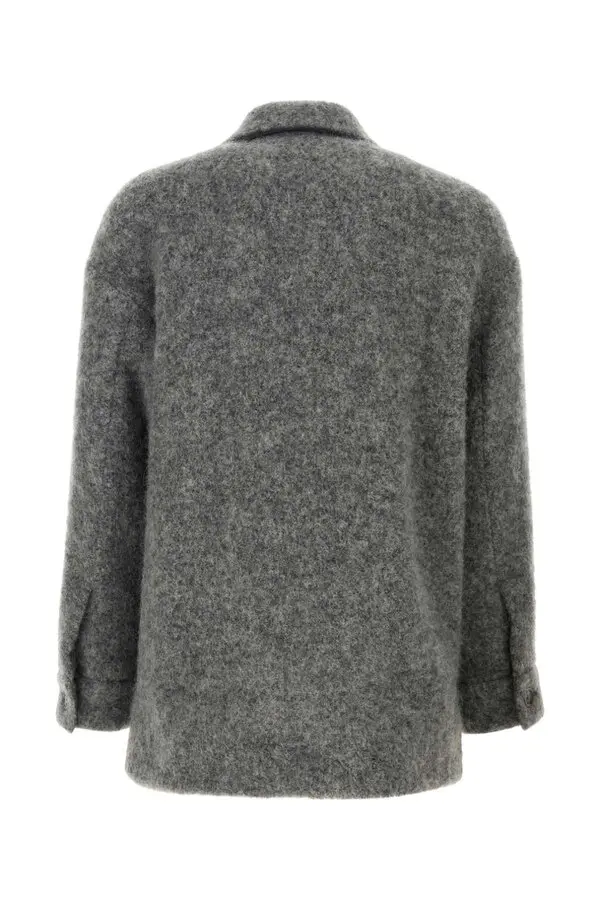 Dolce & Gabbana Dark Grey Alpaca Blend Jacket - Gray