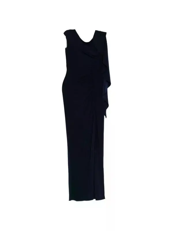 Amsale Cap-sleeve Jersey Gown - Blue