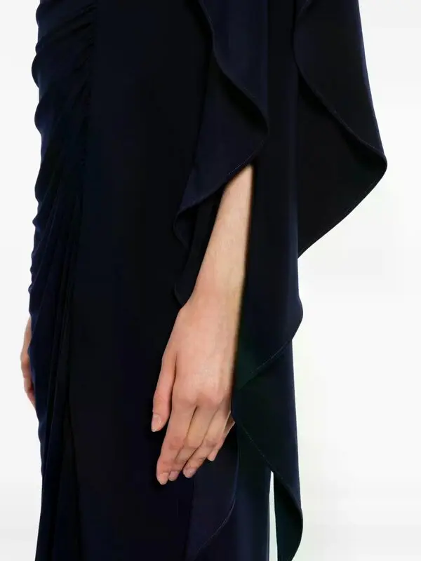 Amsale Cap-sleeve Jersey Gown