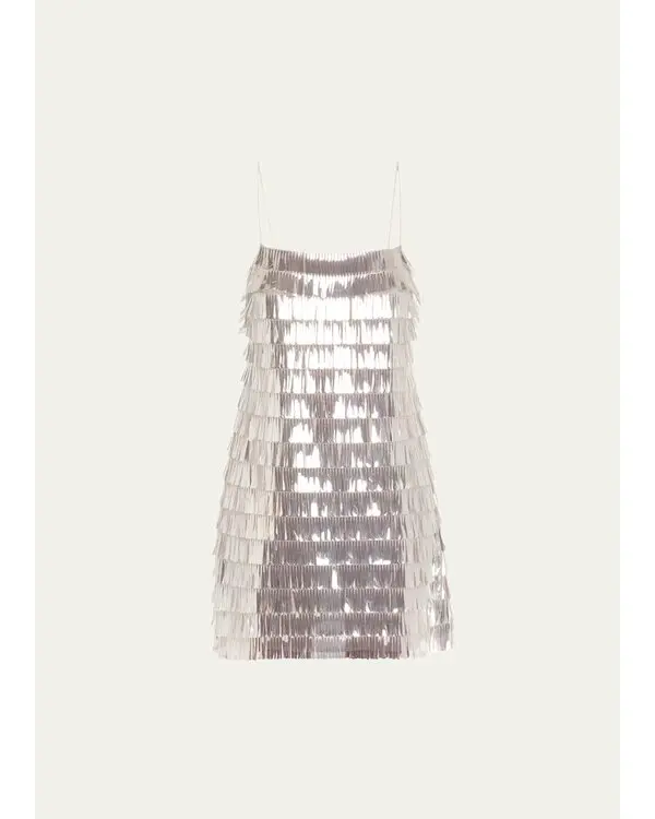 Retrofete Amalie Sequined Mini Dress - Silver Cloud