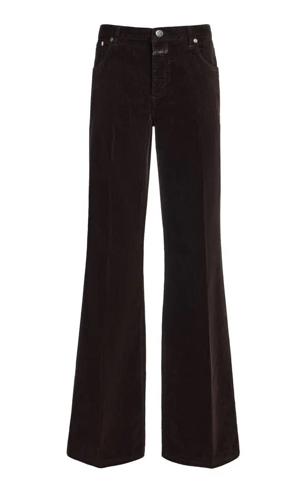 Closed Gillan Stretch-corduroy Low-rise Flared Jeans - Brown