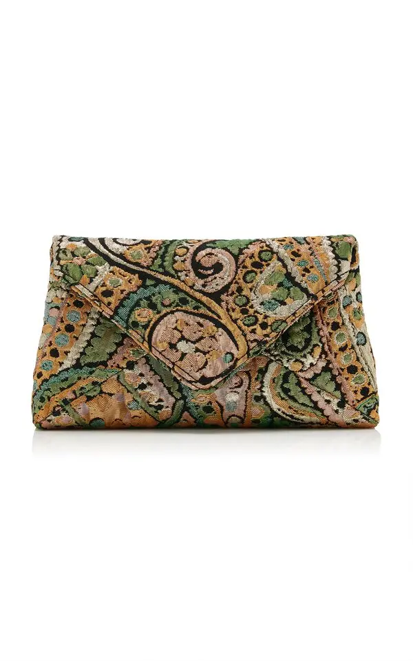 Dries Van Noten Paisley Jacquard Envelope Clutch