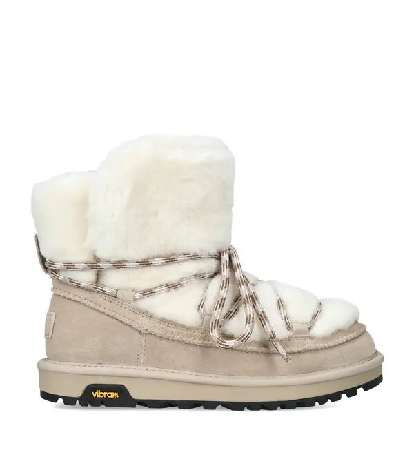 UGG Classic Tread Fluffed Boots - Grey