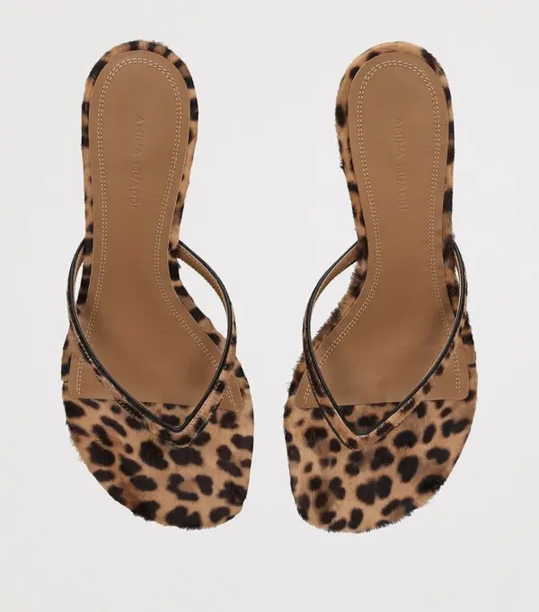 Amina Muaddi Calf Hair Juliette Sandals 45
