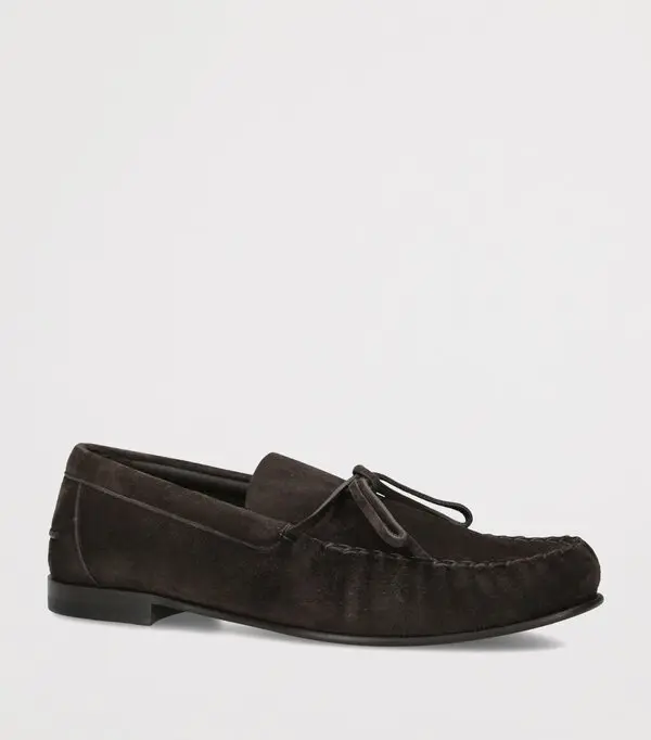 Zegna Suede L'asola Loafers
