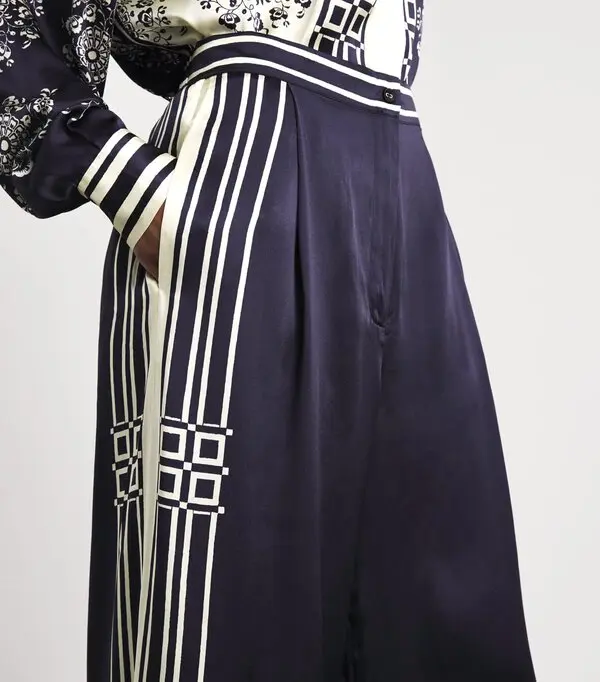 ALEMAIS Silk Banderra Trousers
