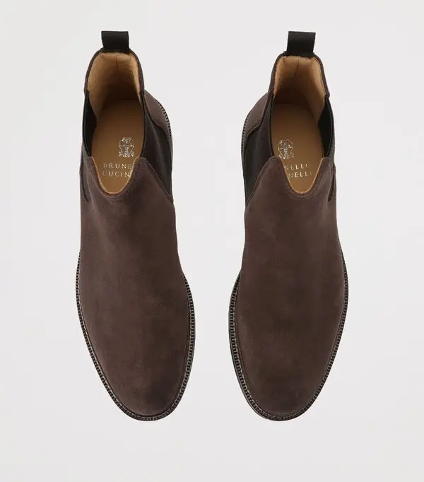 Brunello Cucinelli Suede Chelsea Boots