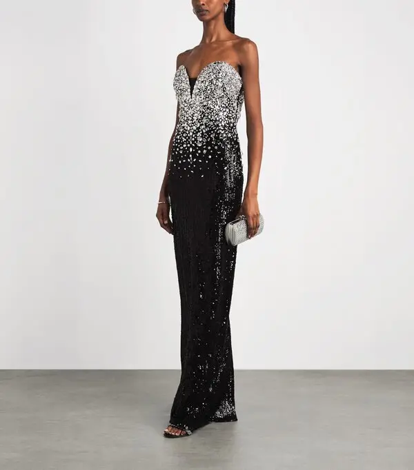 Pamella Roland Embellished Dégrade Gown