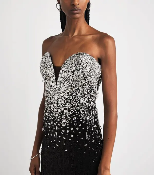 Pamella Roland Embellished Dégrade Gown