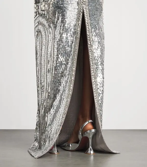 Pamella Roland Embellished Halterneck Gown
