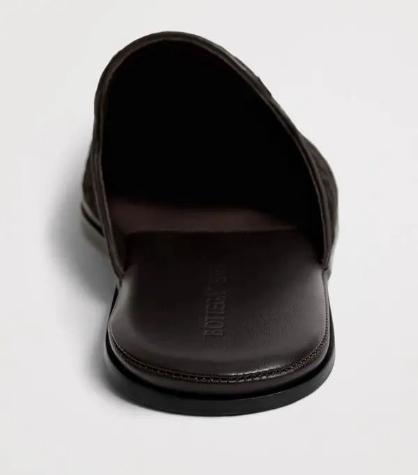 Bottega Veneta Suede Intrecciato Slippers