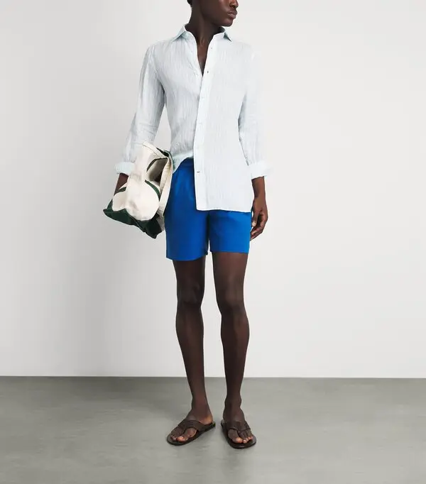 Vilebrequin Micro-perforated Mahina Swim Shorts - Blue