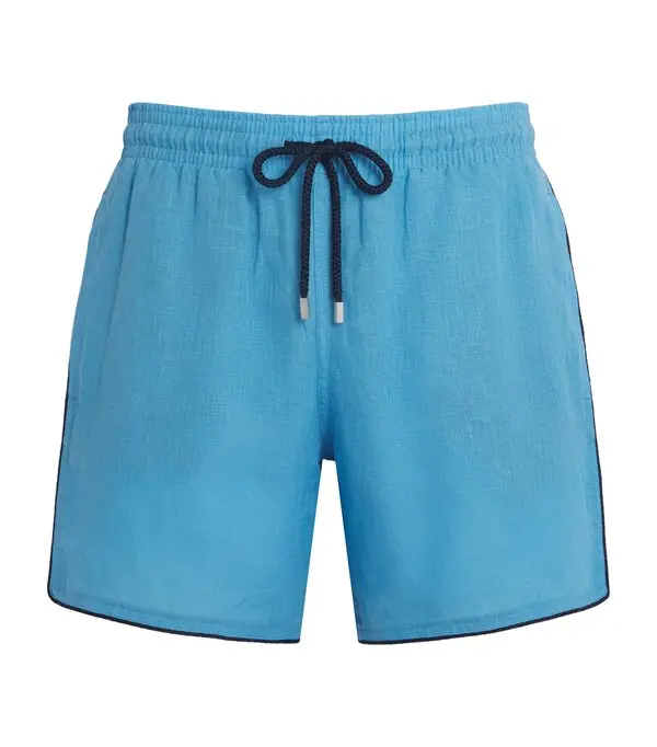 Vilebrequin Linen Mallorca Swim Shorts - Blue
