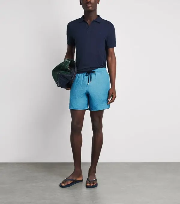 Vilebrequin Linen Mallorca Swim Shorts - Blue