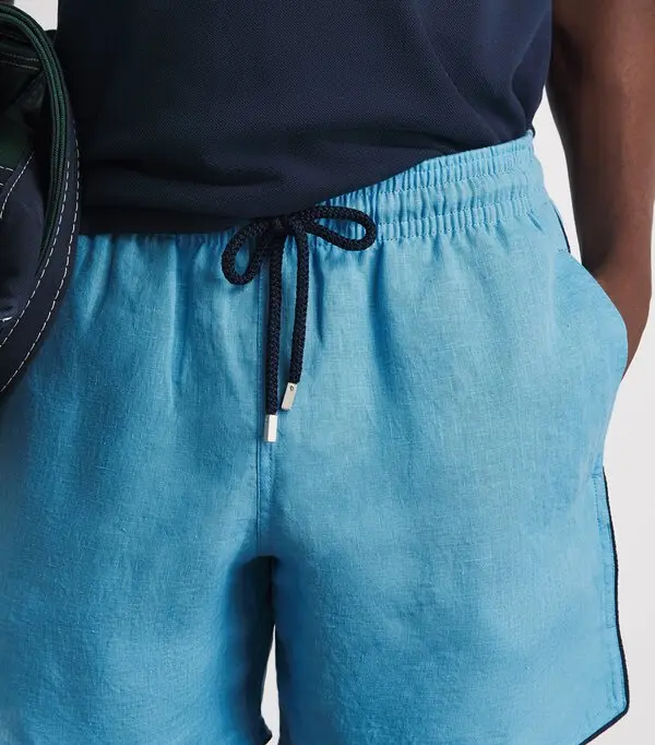 Vilebrequin Linen Mallorca Swim Shorts - Blue