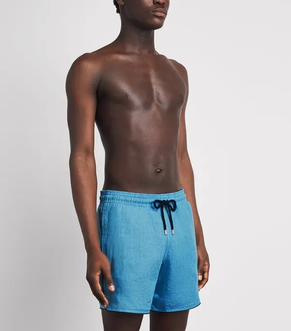 Vilebrequin Linen Mallorca Swim Shorts - Blue