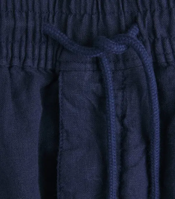 Vilebrequin Linen Baie Cargo Shorts - Navy