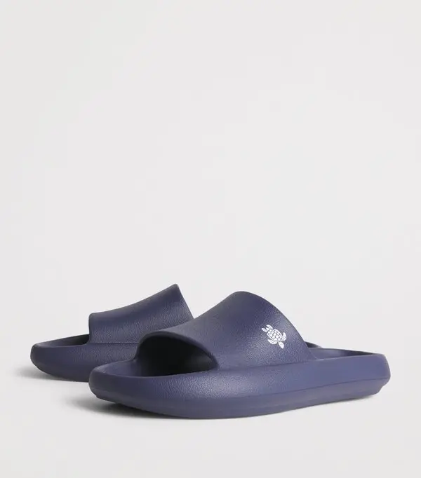 Vilebrequin Small Turtle Slides - Navy