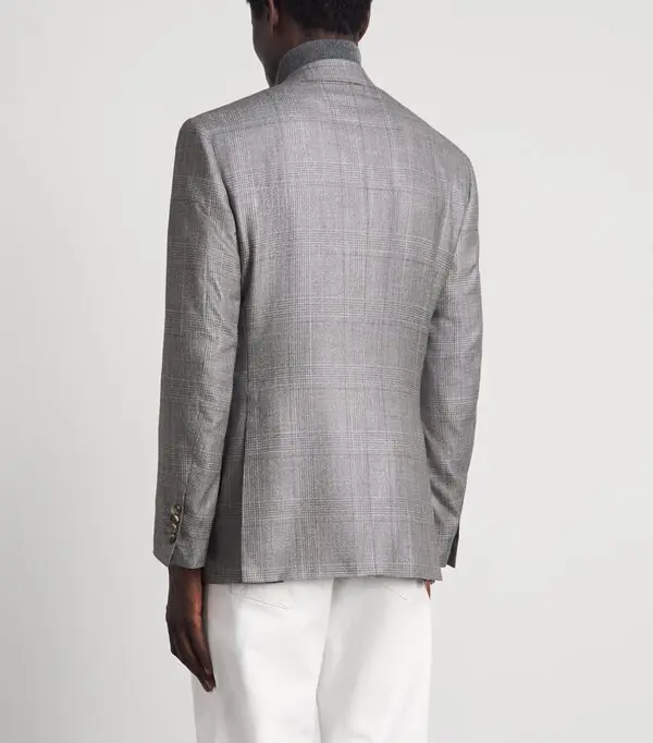 Canali Silk-cashmere Check Blazer