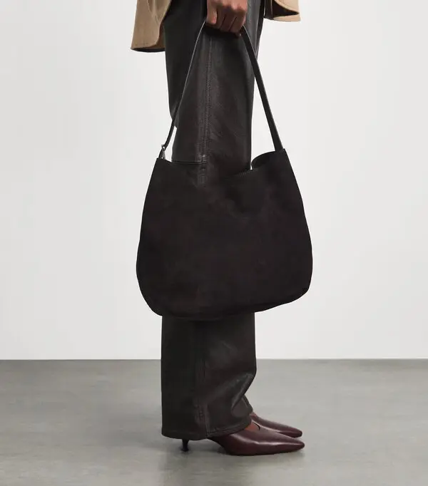 TOTEME Medium Suede Belted Tote Bag