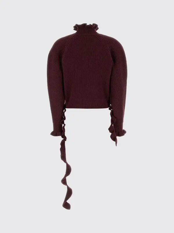 Blumarine Virgin Wool Turtleneck Jumper With Ruffle Details
