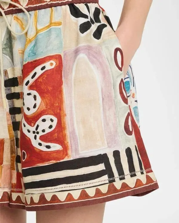 ALEMAIS Michelle Linen Shorts