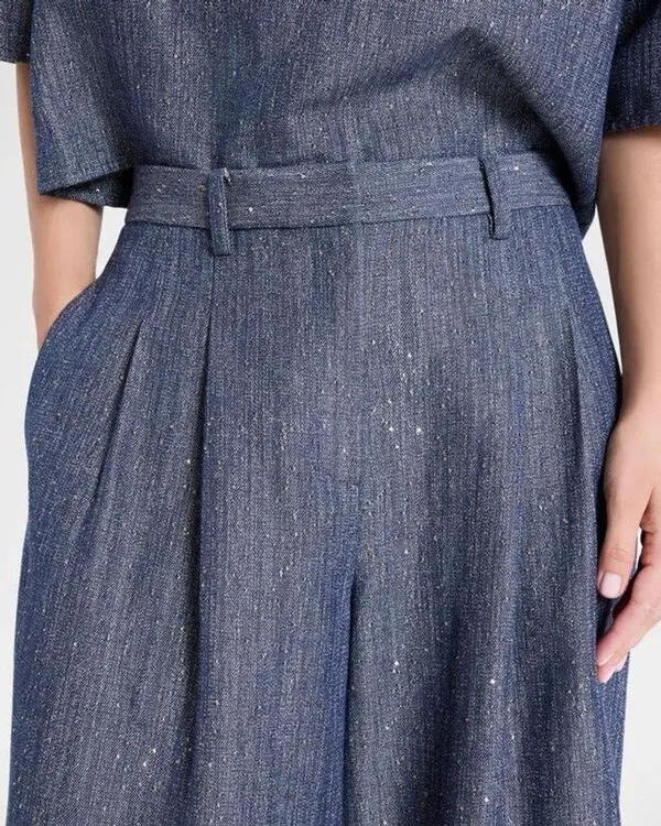 TWP Avery Sequined Denim Wide-leg Pants