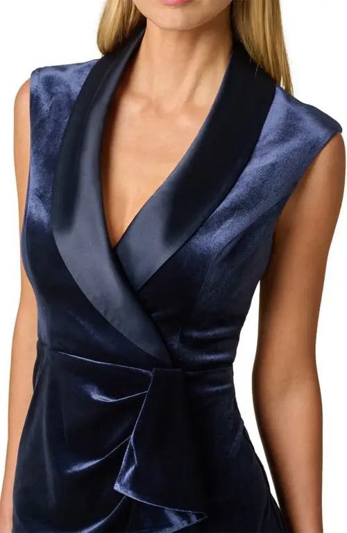 Adrianna Papell Velvet Tuxedo Gown