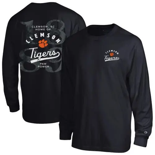 Champion Clemson Tigers Laminated All-star Long Sleeve T-shirt - Black