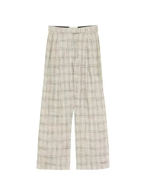 LITKOVSKA Checked Frayed-edge Trousers