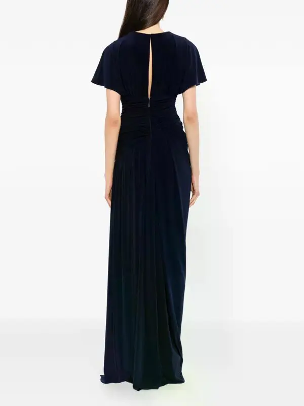 Amsale Asymmetric Jersey Gown