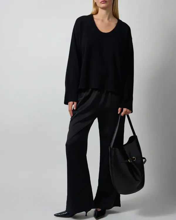 HOUSE OF DAGMAR Sweater Soft Wool Scoop Knit