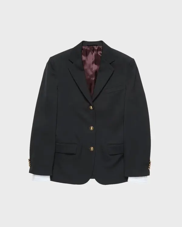 Acne Studios Blazer Wool Layered - Navy