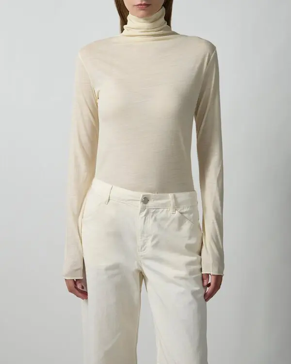 HOUSE OF DAGMAR Top Wool Jersey Rollneck
